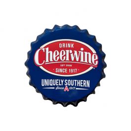 Cheerwine Bottle Cap Sign - Uniquely Southern Blue - Cheerwine.com