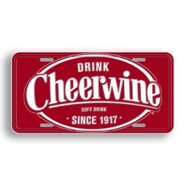 Cheerwine Merchandise - Red License Plate - Free Shipping - Cheerwine.com
